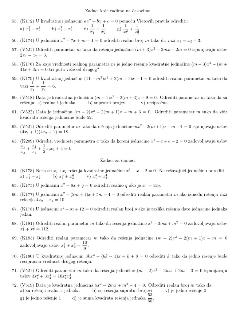 Zadaci Drugi Razred 12. Deo | PDF