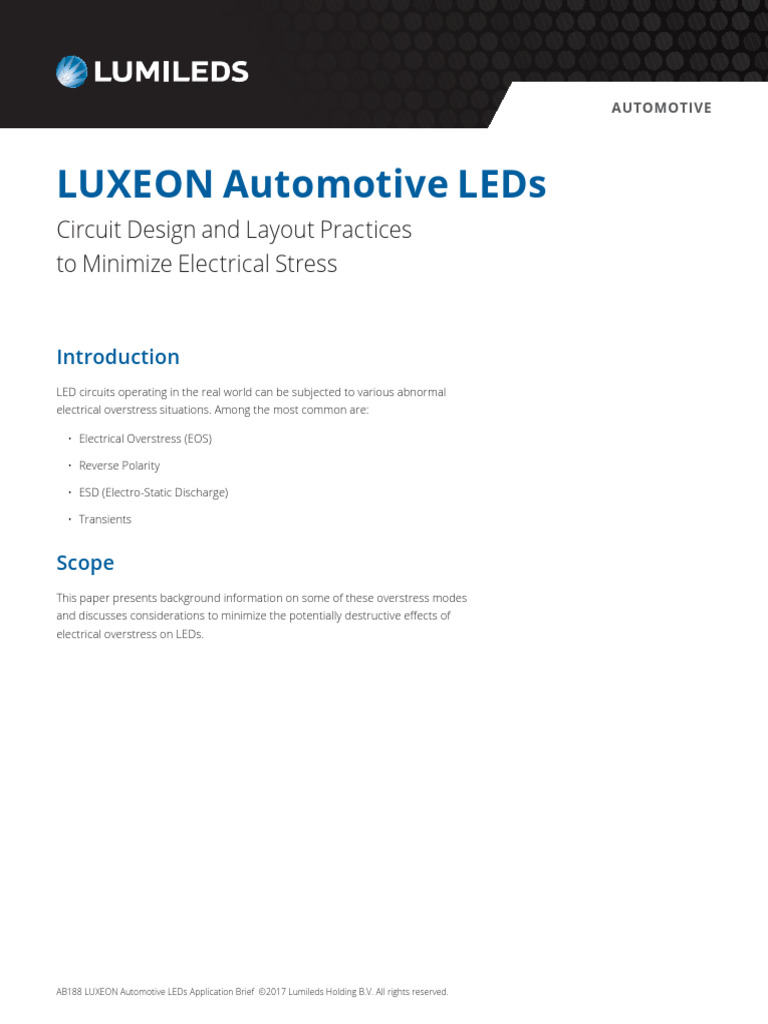 LED Circuit Design and Layout Practices To Minimize Electrical Stress | PDF | Printed Circuit ...