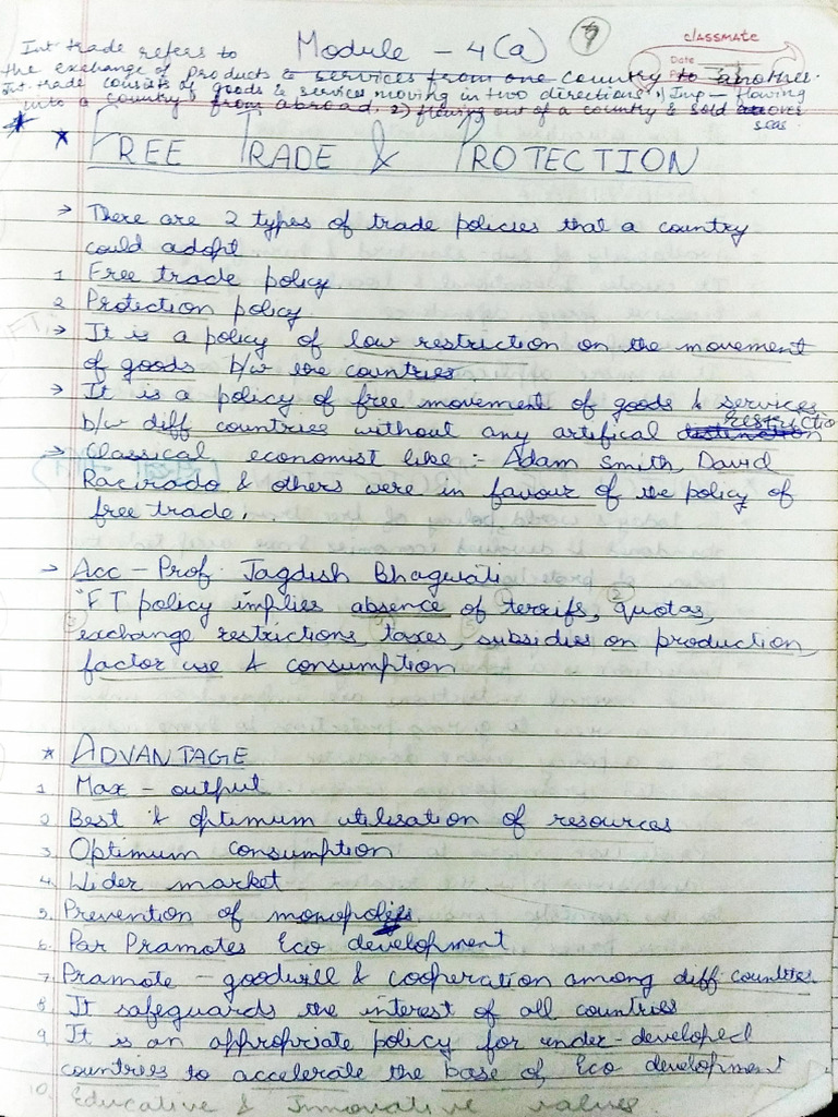 Eco - Free Trade and Protection | PDF