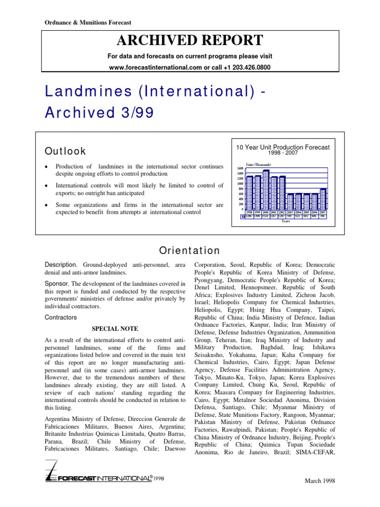 Landmines (International) | PDF | Land Mine | Military Science