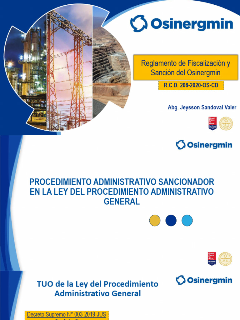 Reglamento de Fiscalización y Sanción Del Osinergmin | PDF | Multa (pena) | Regulación