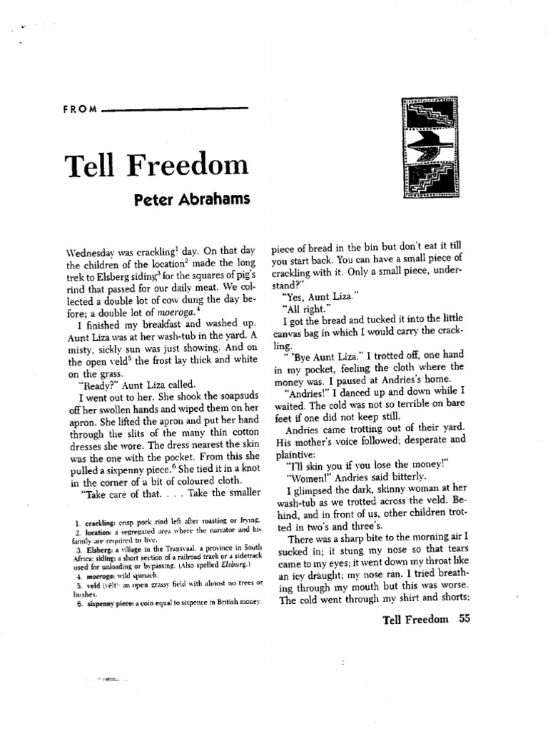 Tell Freedom - Peter Abrahams | PDF