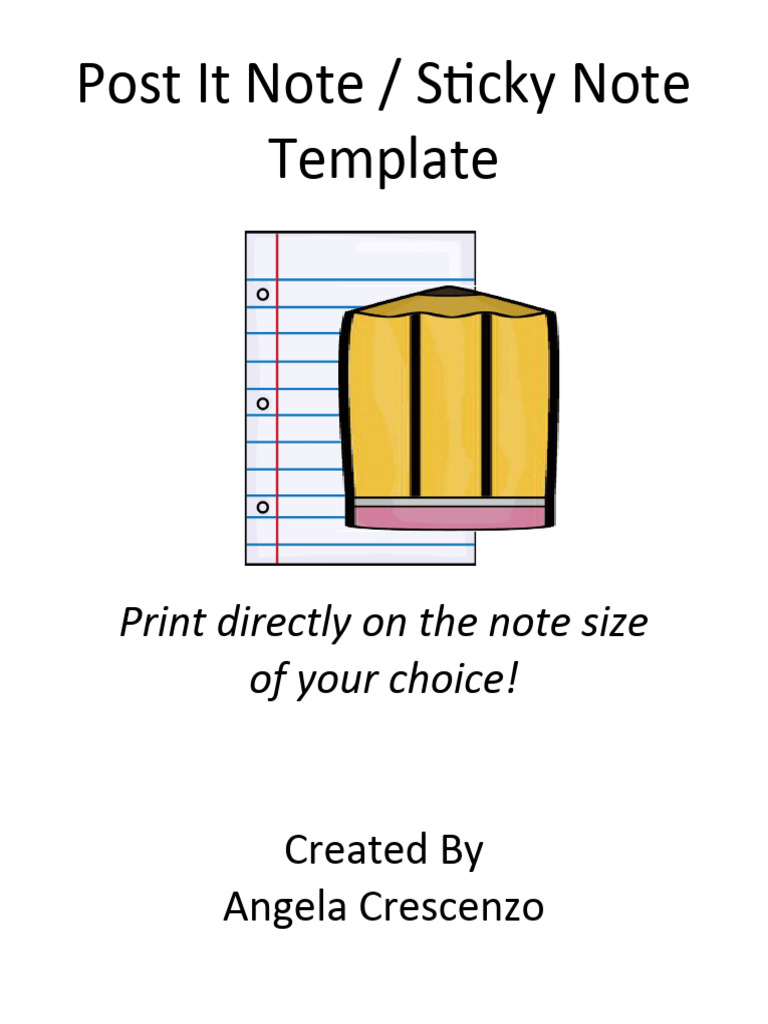 Sticky-Note Template | PDF