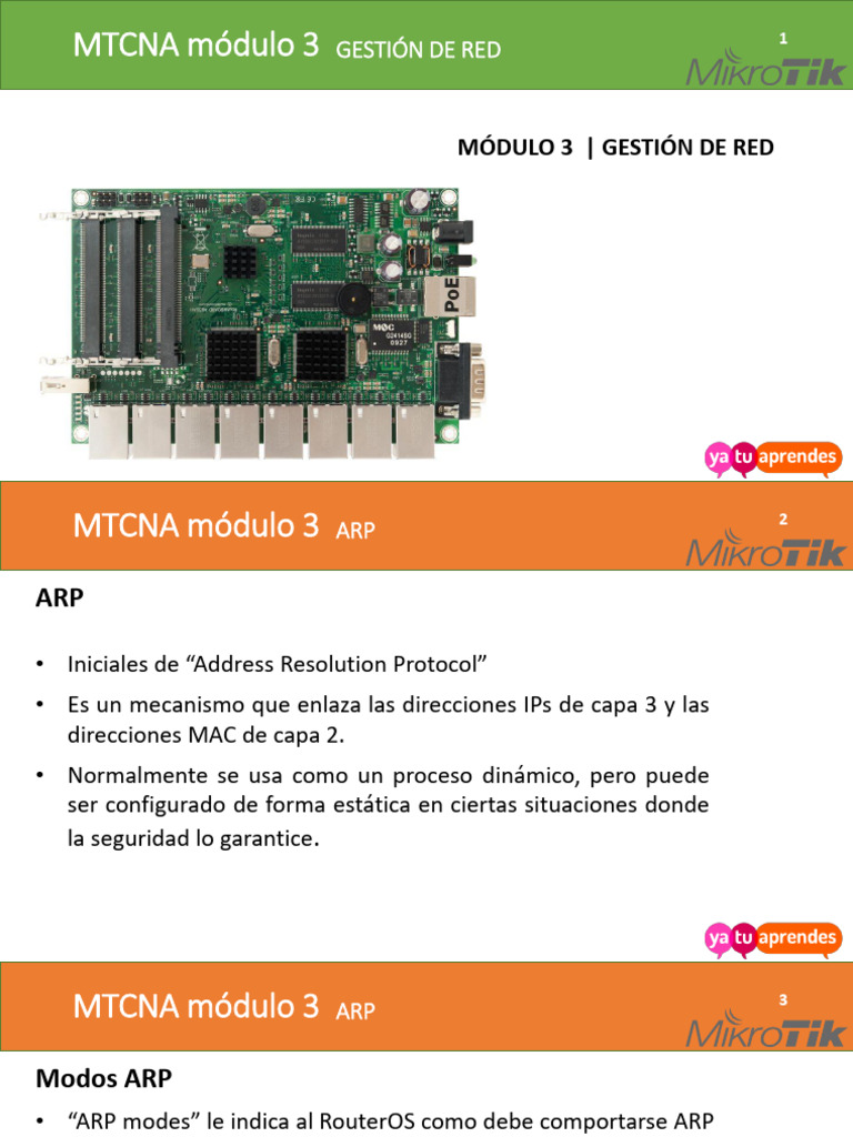 MTCNA Tema3 | PDF | Dirección IP | sistema de nombres de dominio