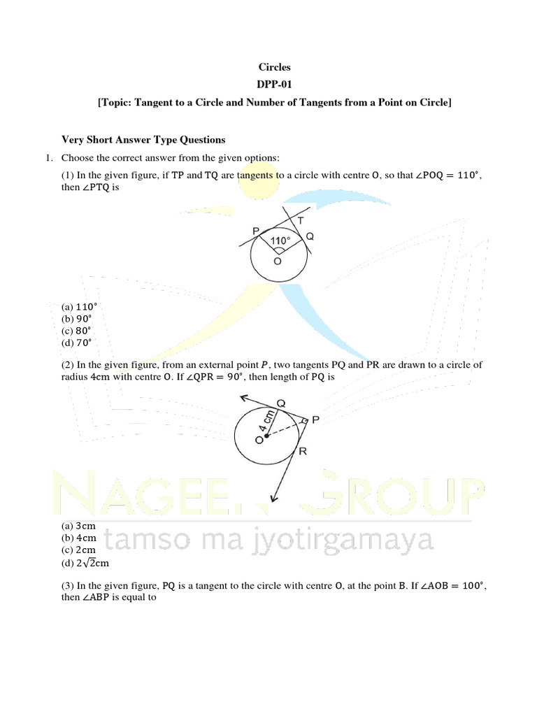 Chapter 10 Circles | PDF | Circle | Triangle Geometry