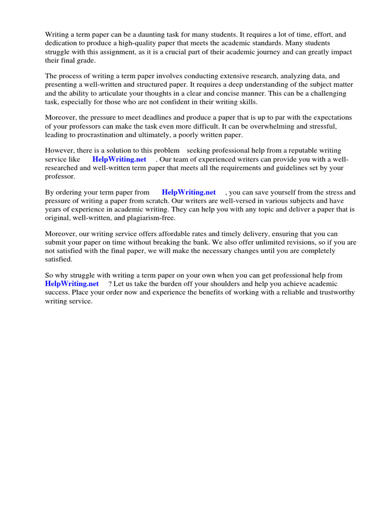 Writing A Good Term Paper | PDF | Teachers | Books