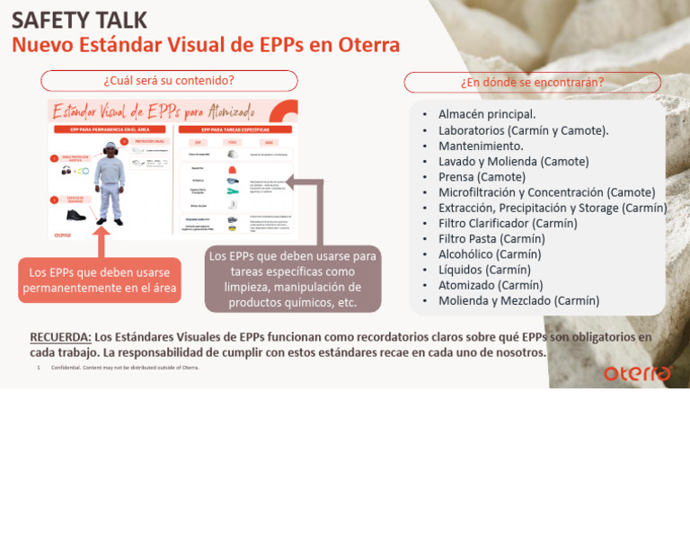 Estándares Visuales de EPP en Oterra | PDF