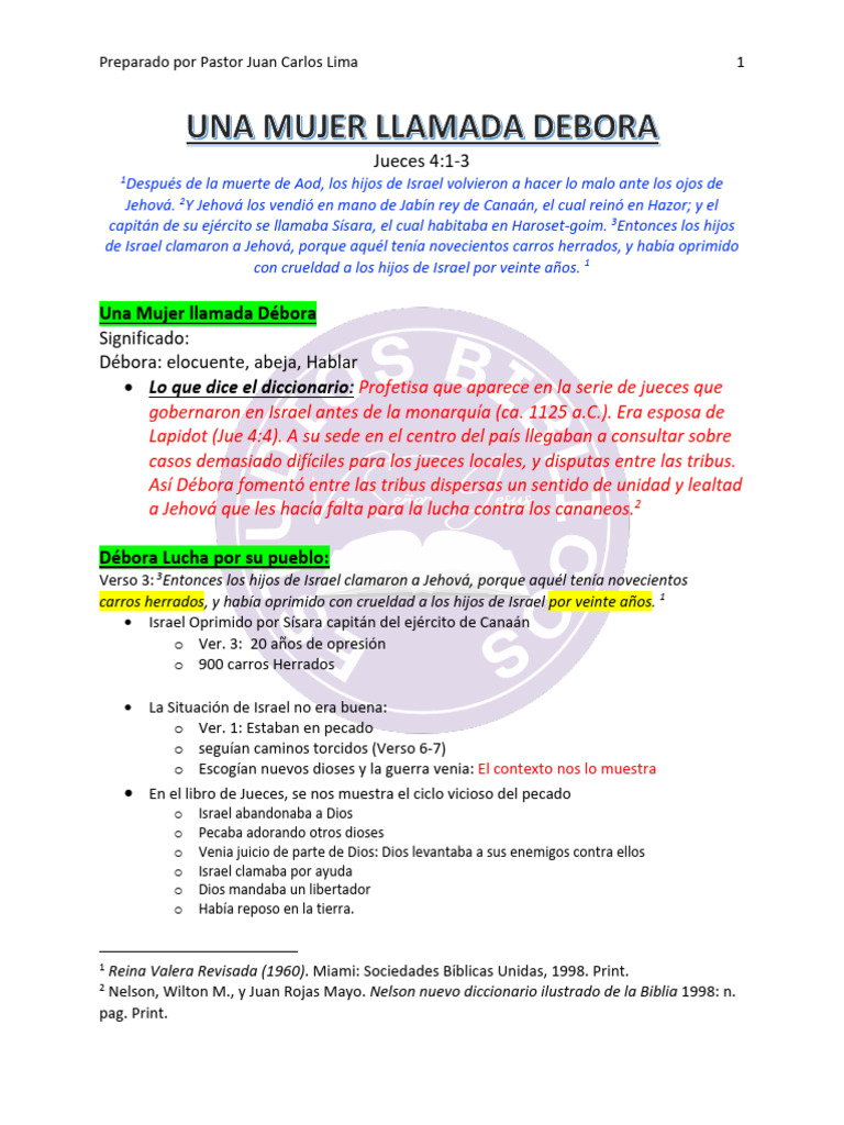 Una Mujer llamada Debora | PDF