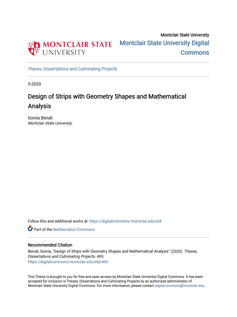 Design of Strips With Geometry Shapes and Mathematical Analysis | PDF | Geometry | Circle