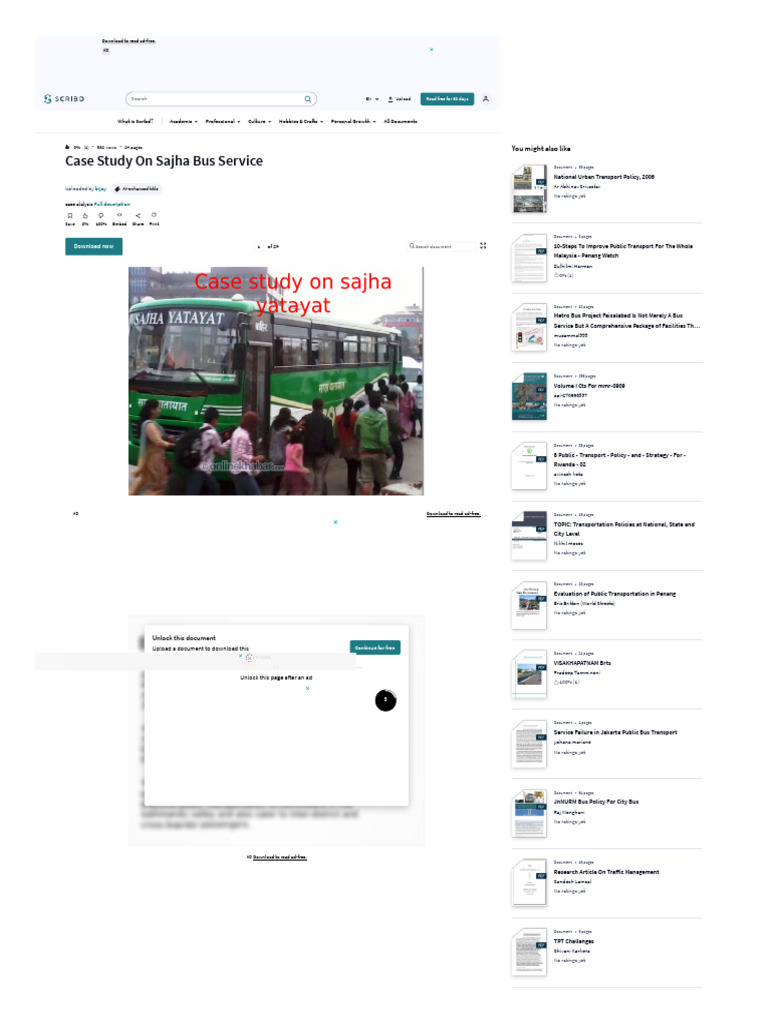 Sajha Bus Service Case Study | PDF | Public Transport | Transport