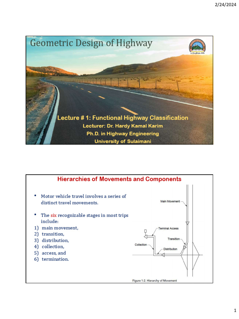 Lect 1 | PDF | Controlled Access Highway | Traffic