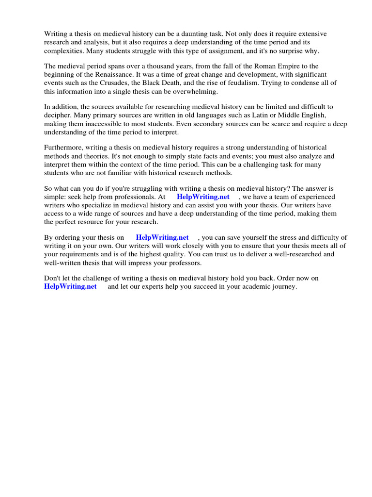 Term Paper Resource Guide To Medieval History | PDF | Teachers | Middle ...