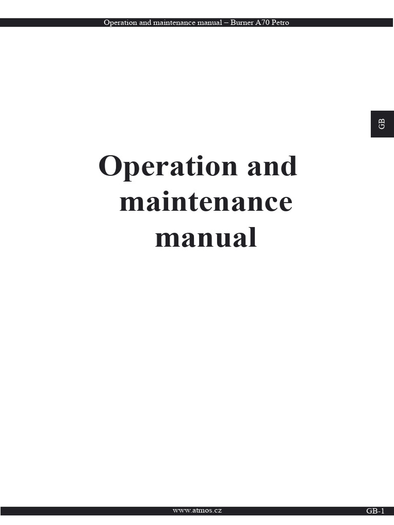 Atmos Manual Burner A70 English | PDF | Combustion | Chimney