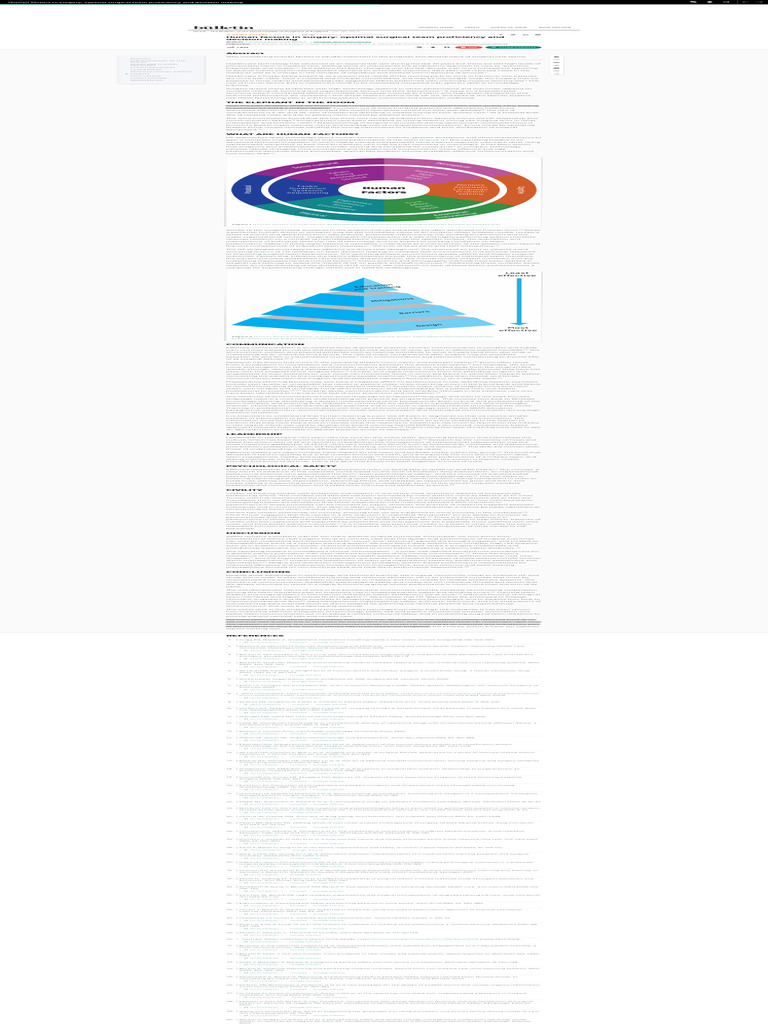 Human Factors in Surgery: Optimal Surgical Team Proficiency and ...