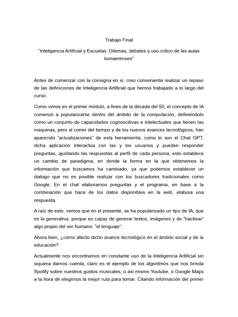 Trabajo Final Inteligencia Artificial | PDF | Inteligencia artificial ... Trabajo Final Inteligencia Artificial | PDF | Inteligencia artificial ...