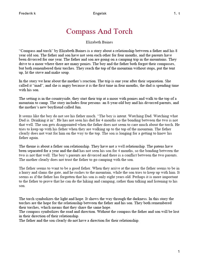Elizabeth Baines Compass and Torch | PDF