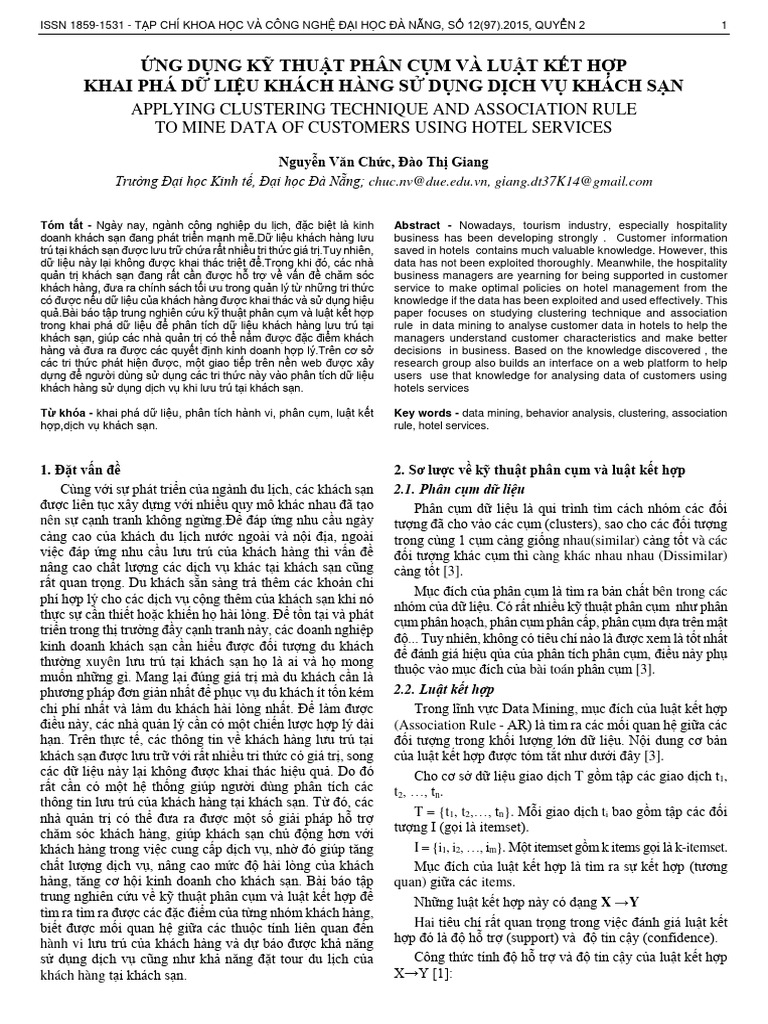 Applying Clustering Technique and Associ 0356d5ea | PDF