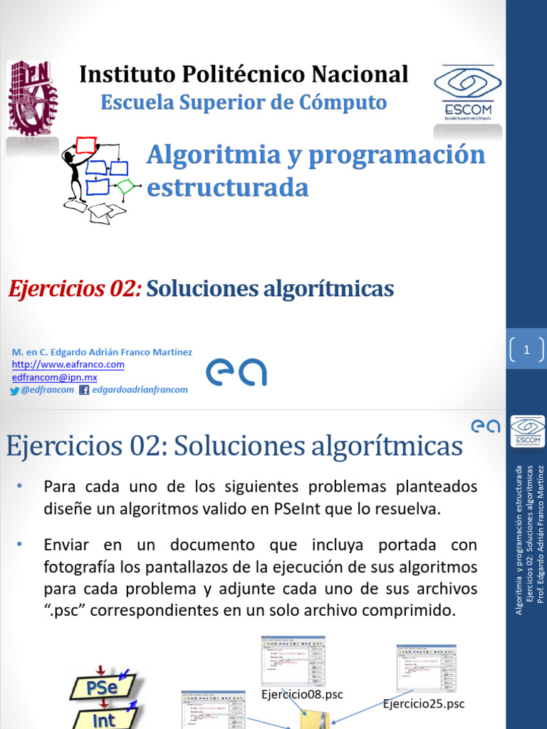 Ejercicios 02 | PDF | Algoritmos | Matemáticas Aplicadas