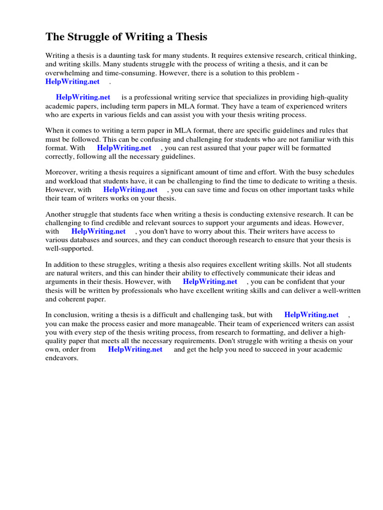 How To Write A Term Paper Mla Format | PDF | Citation | Apa Style