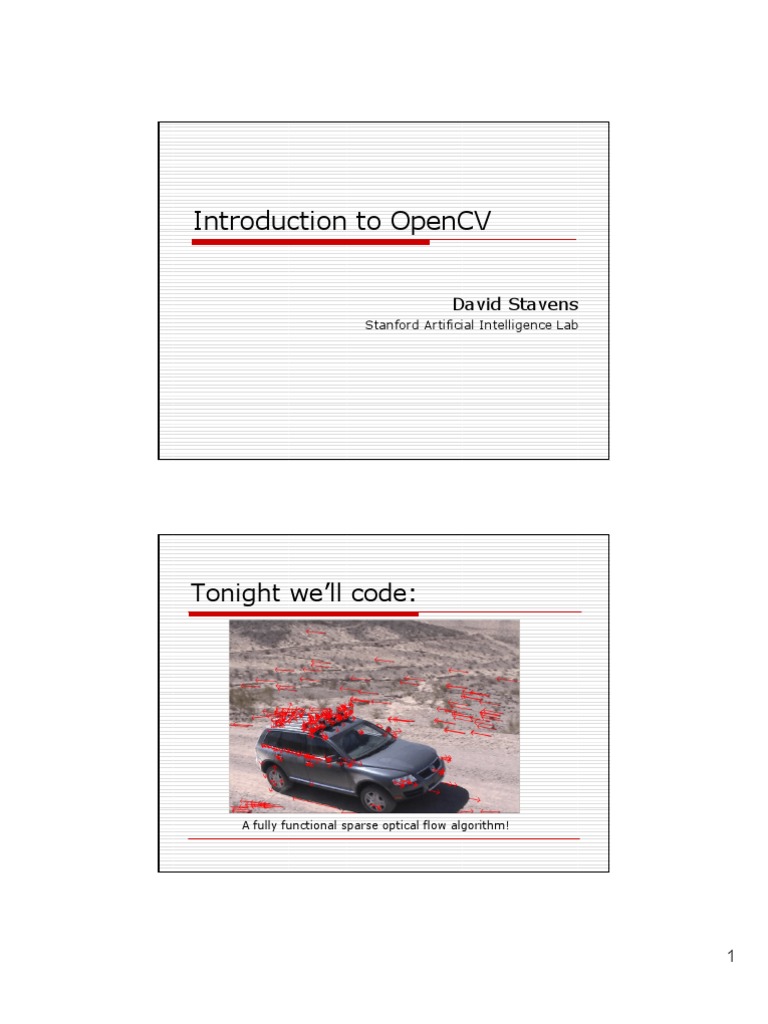 Stavens Opencv Optical Flow | PDF | Microsoft Visual Studio | Microsoft ...