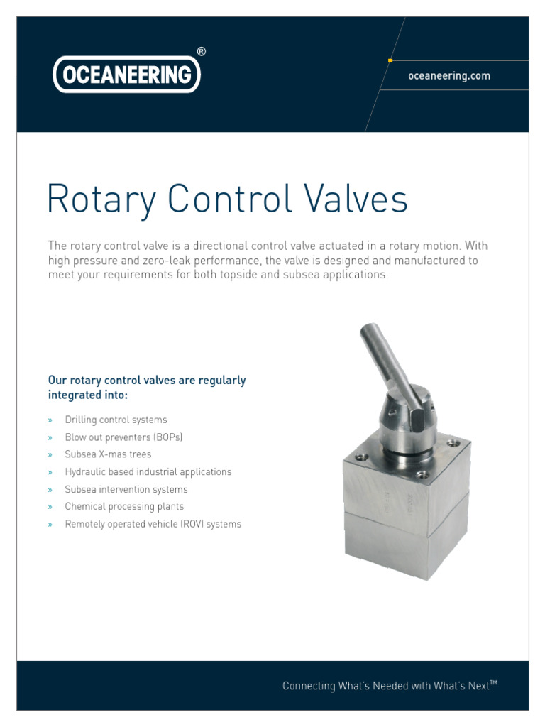 ROT Rotary Control Valves Overview | PDF | Valve | Mechanical Engineering