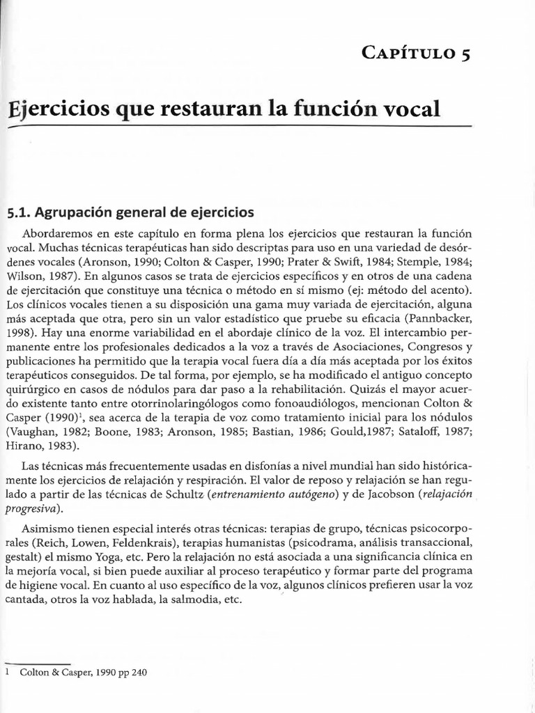 Farias P. Ejercicios Que Restauran La Función Vocal. 2020. P. 1115-126 ...