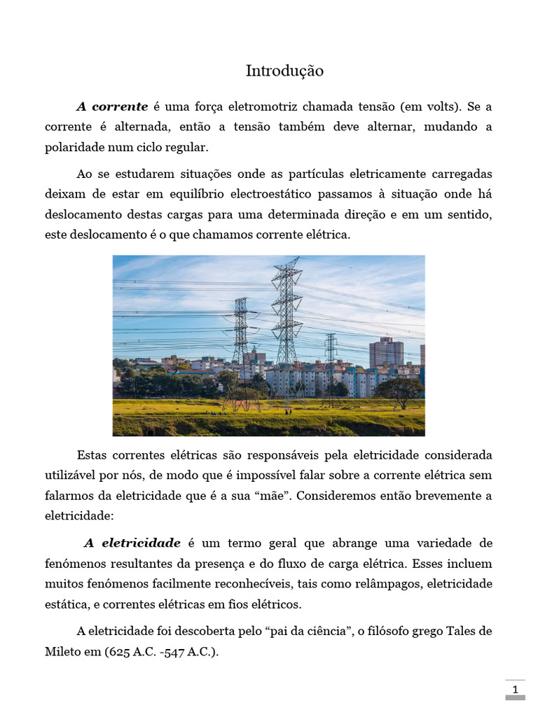 Corrente Elétrica Contínua E Alternada Pdf Corrente Alternada