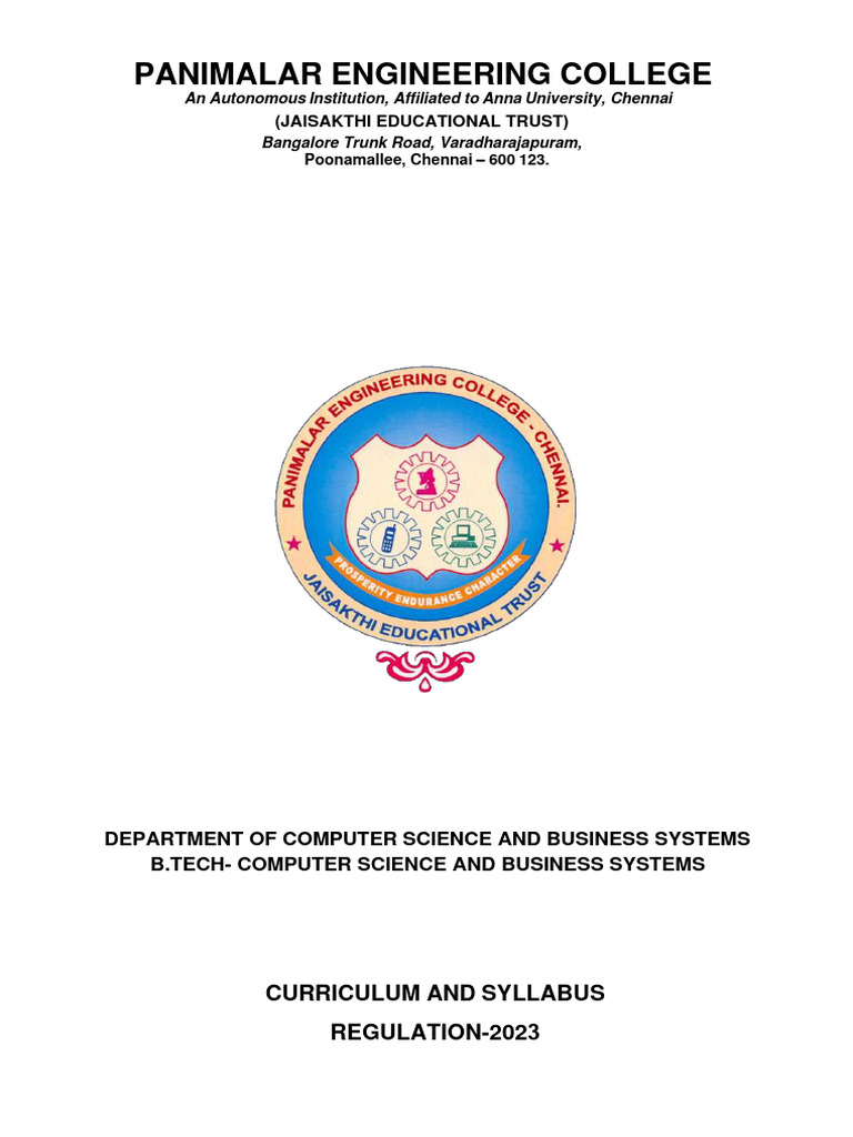 R2023 Csbs Curriculum And Syllabus Pdf Pointer Computer Programming C Programming Language