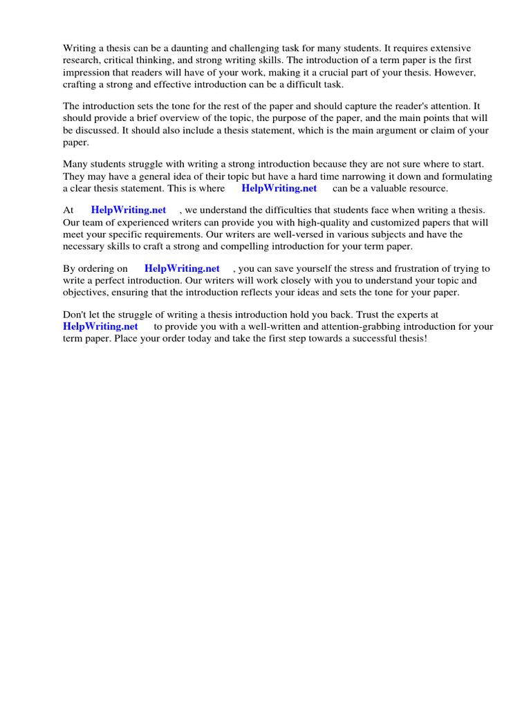 How To Make Introduction of Term Paper | PDF | Motivation | Motivational