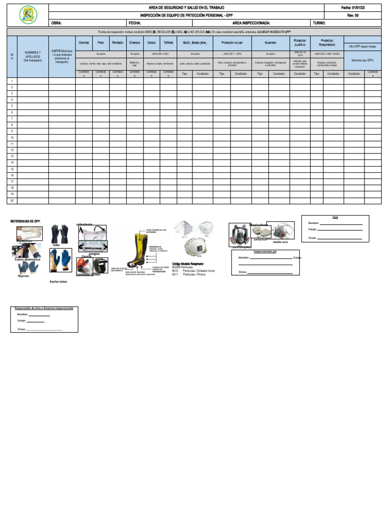 INSPECCION DE EPP | PDF