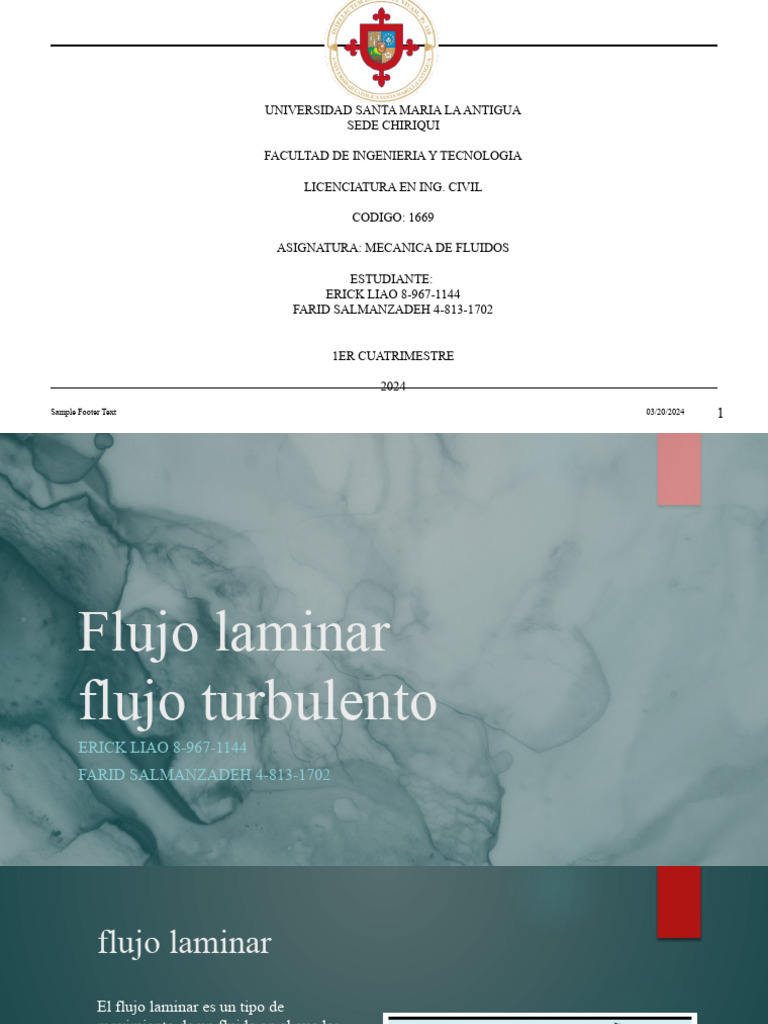 Flujo Laminar y Flujo Turbulento | PDF | Turbulencia | Numero Reynolds