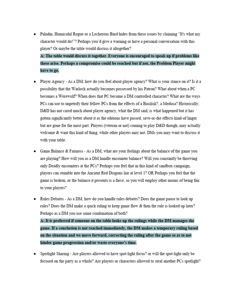 Session Zero Discussion 4 | PDF