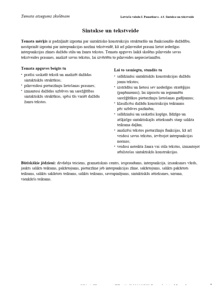 4 Sintakse Un Tekstveide Visi T | PDF