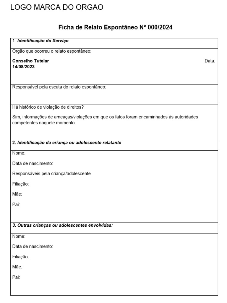 Relato Espontaneo Modelo | PDF