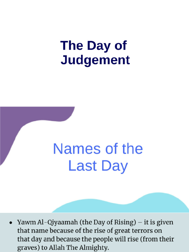 The Day of Judgement | PDF