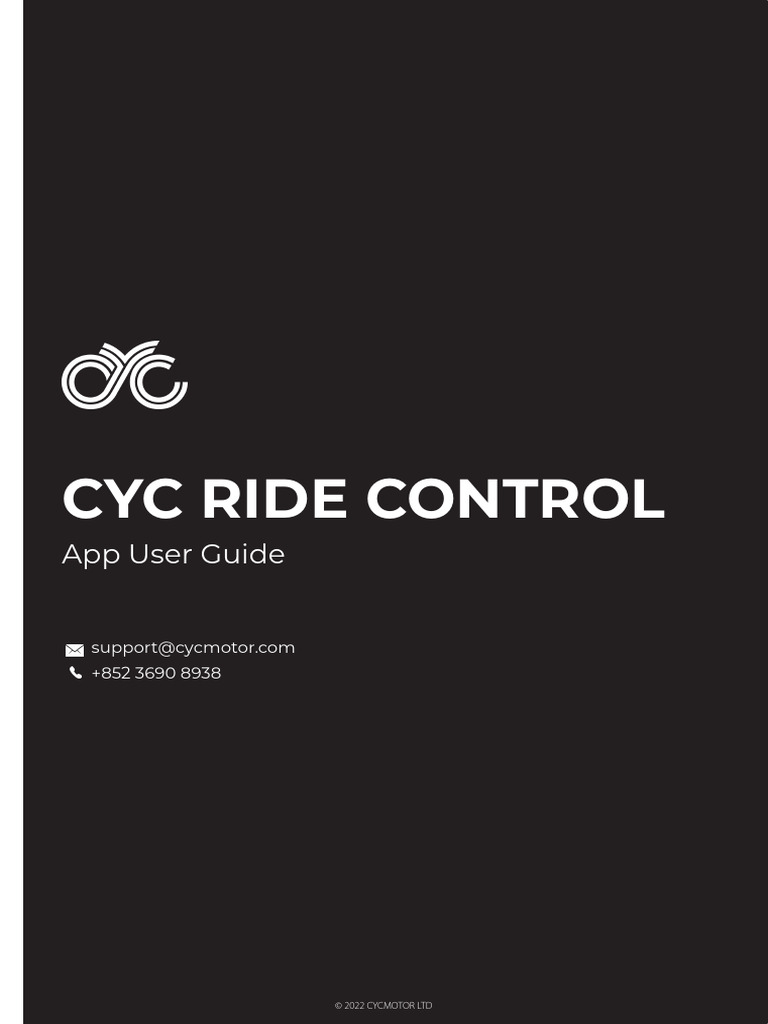 E-Bike App Guide for CYCMOTOR Users | PDF | Throttle | Bluetooth