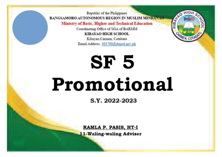 Cover Page For SFs | PDF