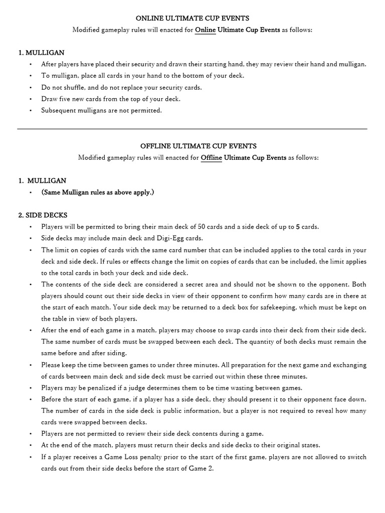 Modified Rules | PDF | Card Games | Consumer Goods