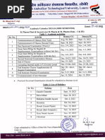 Academic Calendar of Aktu 2024 To 2025 | PDF