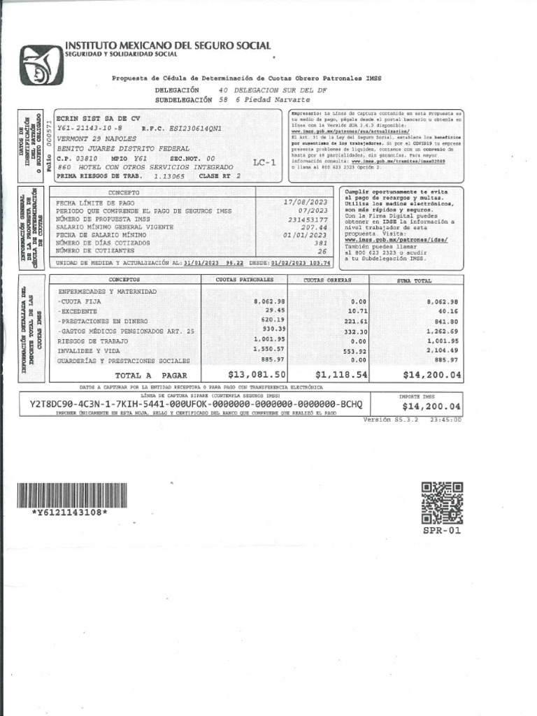 Cedula de IMSS | PDF
