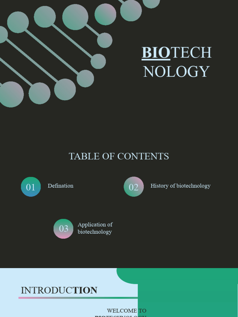 Biotechnology Company Profile by Slidesgo | PDF | Biotechnology ...