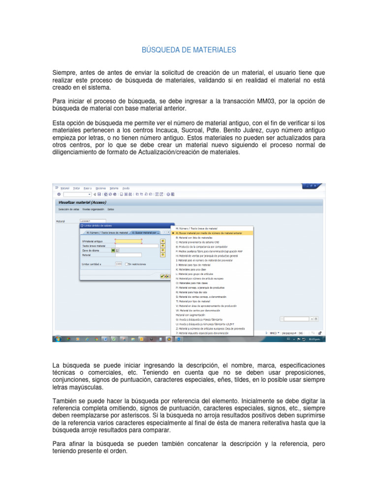 Busqueda de Materiales | PDF