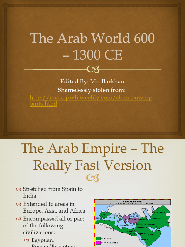 The Arab World 600 - 1300 CE | PDF | Caliphate | Arabs