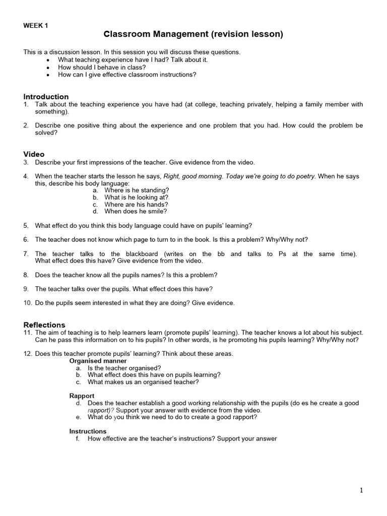 How To Behave - Instructions | PDF | Teachers | Learning