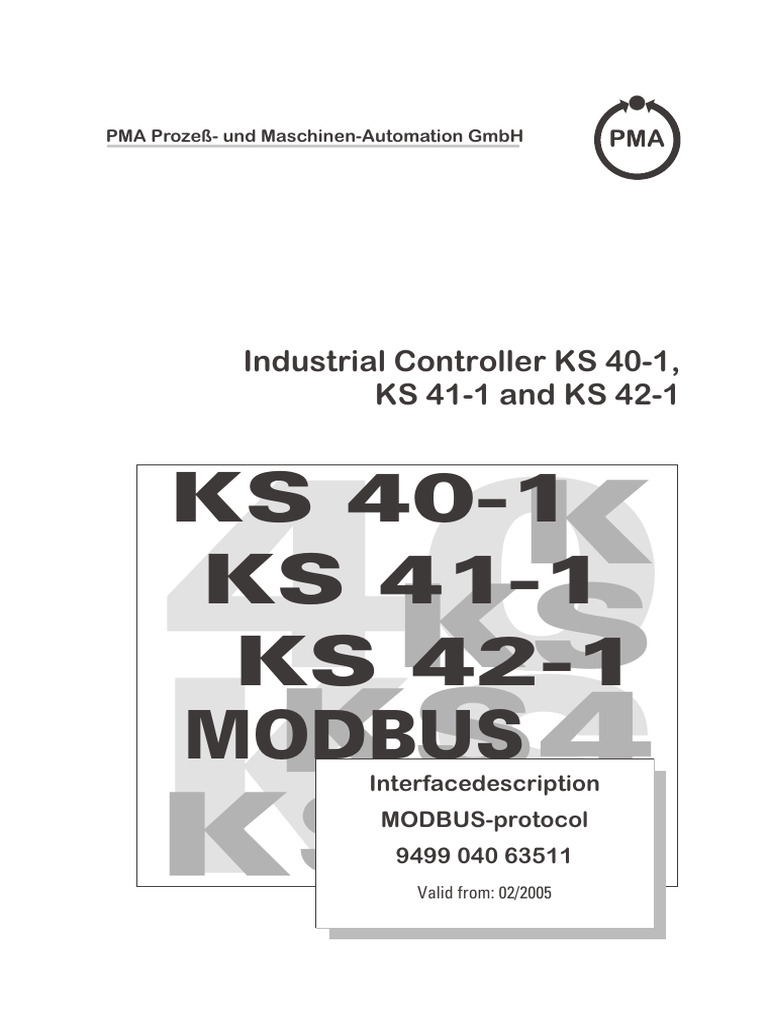 Regulator PID KS 40 - KS 40-1 Interface Description | PDF | Network ...