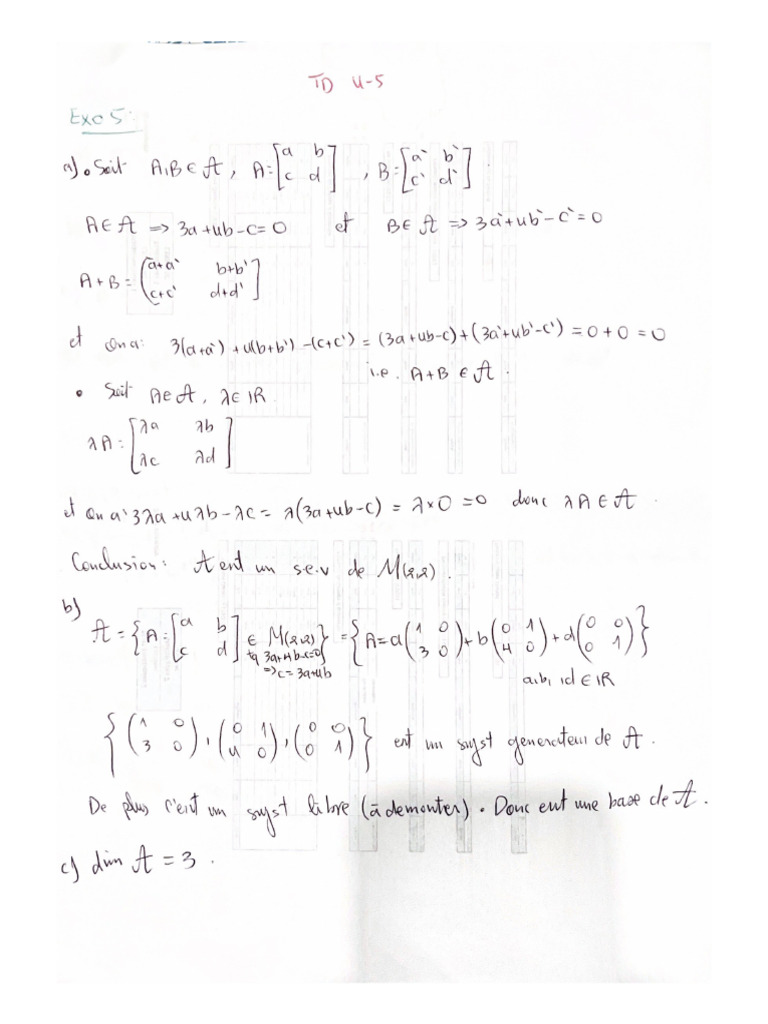 Exos 5+6+7+8 TD 4-5 Maths 3 | PDF