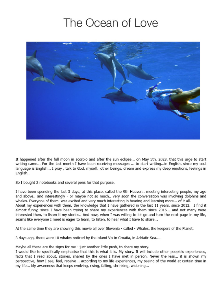 The Ocean of Love Book PDF | PDF | Swimming | Dolphin