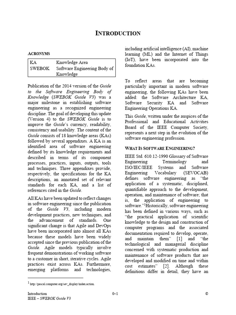Swebok v4 Beta (V2022dec31) | PDF | Engineering | Computer Science