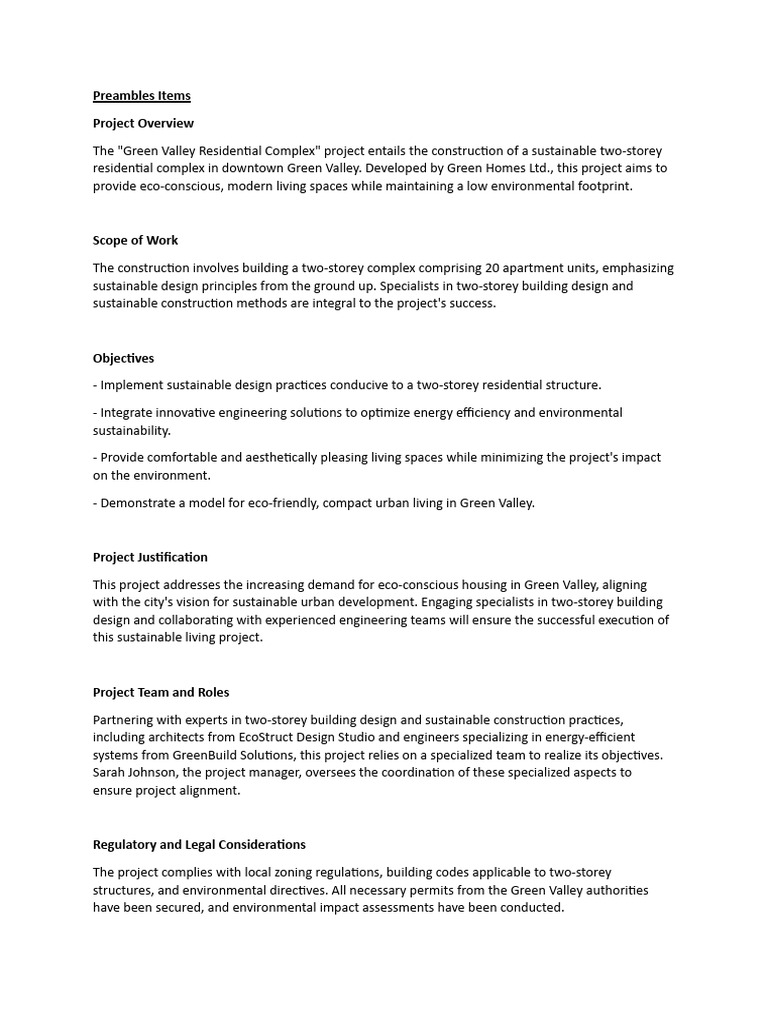 Preambles Items | Download Free PDF | Sustainable Design | Sustainability