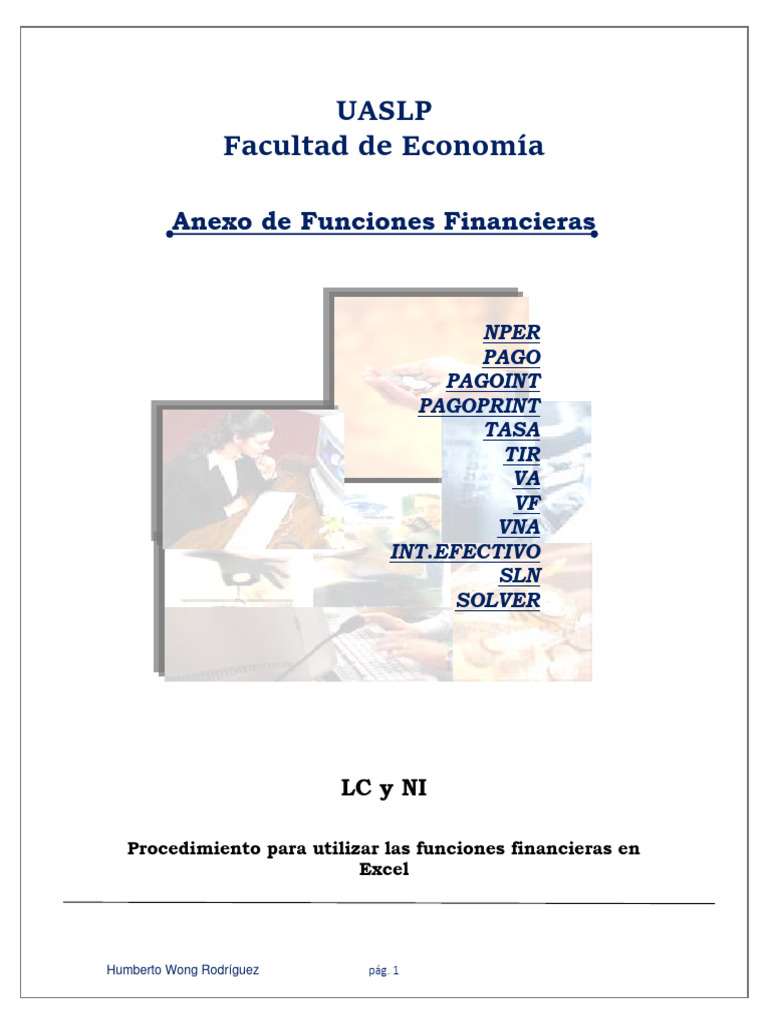 Funciones Financieras en Excel 2023 | PDF | Economias